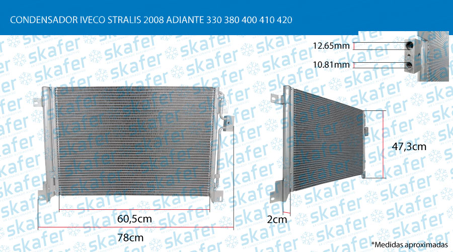 CONDENSADOR IVECO STRALIS CAMINHAO 2008 EM DIANTE 330 380 400 410 420 ...